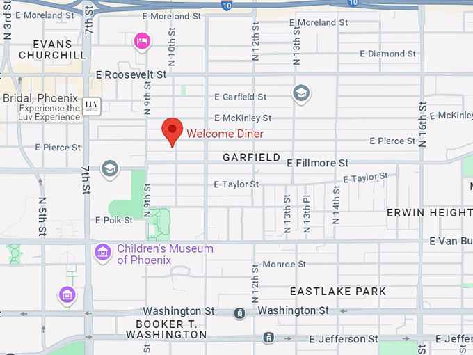 welcome diner 10 map