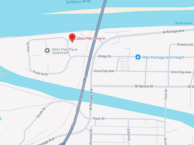 west pier drive in 10 map