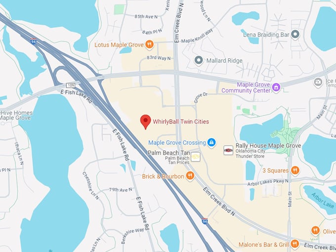 whirlyball twin cities 10 map