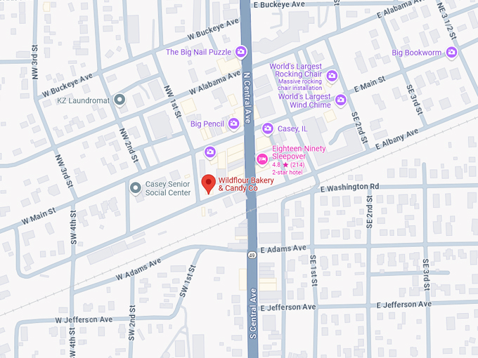 wildflour bakery & candy co. 10 map