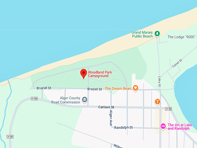 woodland park campground 10 map