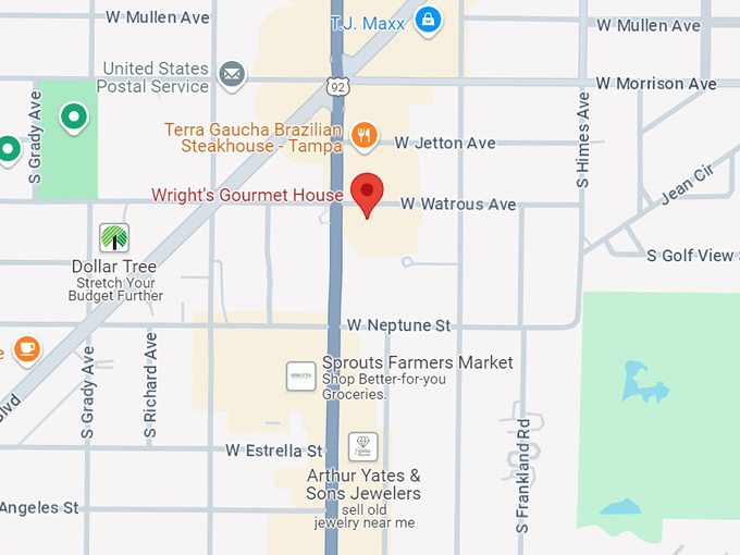 wright's gourmet house 10 map