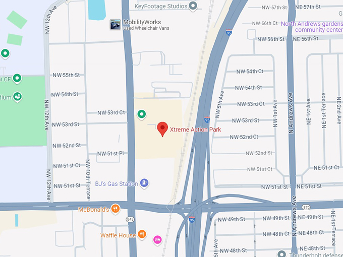 xtreme action park 10 map