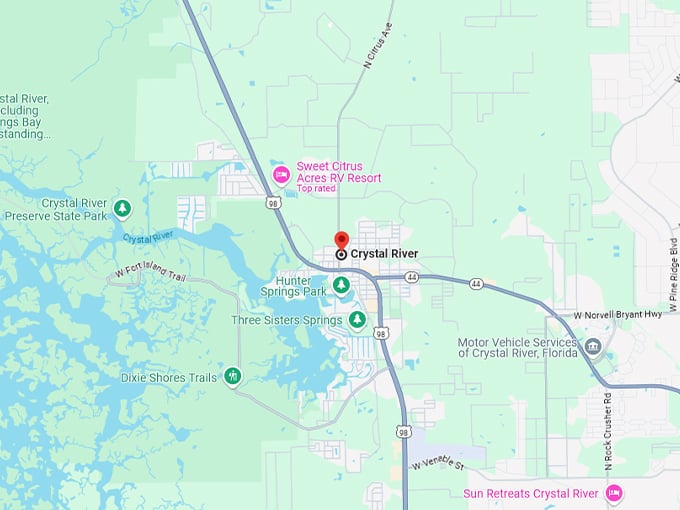 crystal river, fl 10 map