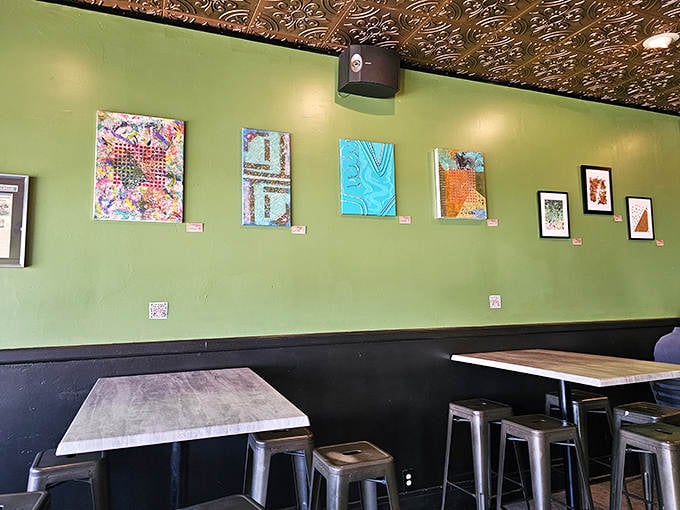 The dine-in experience combines intimate lighting, comfortable seating, and attentive service that makes every meal feel special.