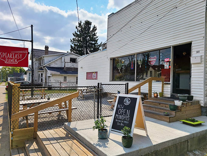 The unassuming exterior of Speakeasy Ramen belies the culinary treasures within &ndash; a true hidden gem in Springfield's landscape.