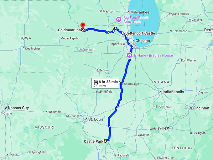 fairytale road trip illinois map