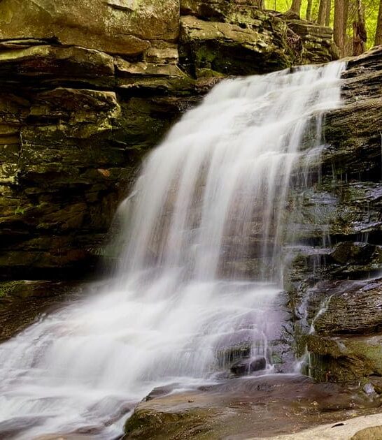 hidden picturesque waterfall ohio ftr
