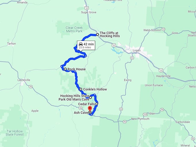 magical scenic drive ohio 10 map