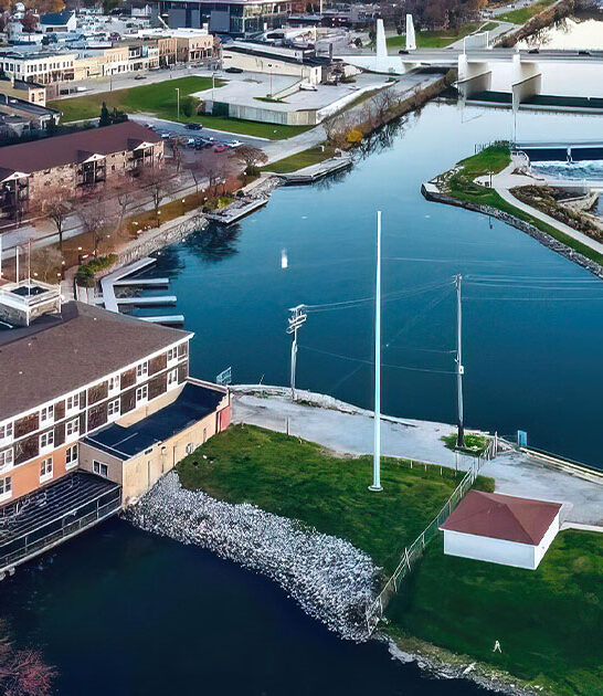 picturesque riverfront town wisconsin ftr