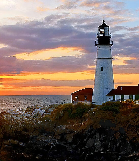 stunning lighthouse maine ftr