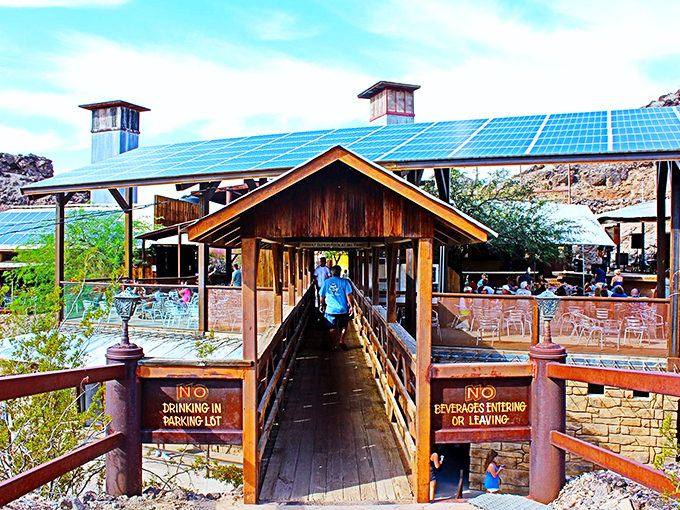 Welcome to the Desert Bar, where "No Beverages Entering or Leaving" is the desert's version of "What happens in Vegas..."
