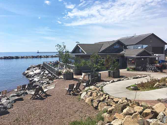 The Angry Trout Cafe sits right on Lake Superior's edge, where the fish are fresh and the views are even fresher.