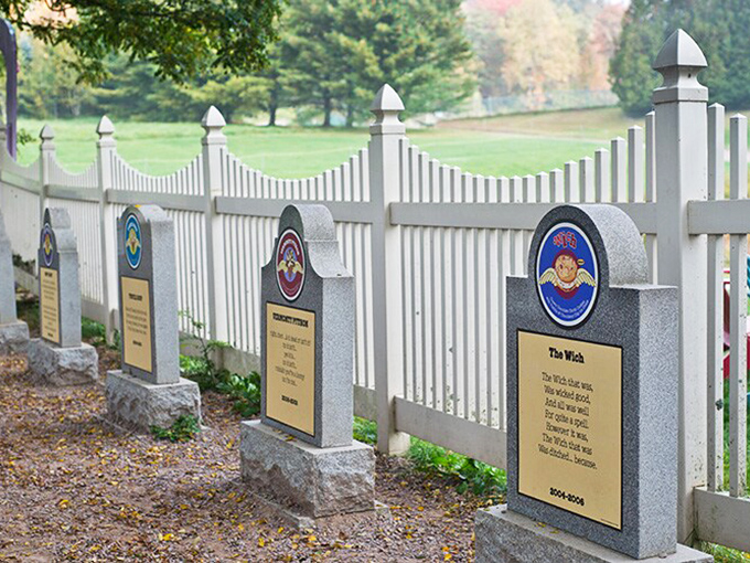 The Ben & Jerry's Flavor Graveyard stands as a whimsical memorial where discontinued ice creams receive proper granite headstones, complete with witty epitaphs and dates of their brief, delicious lives.