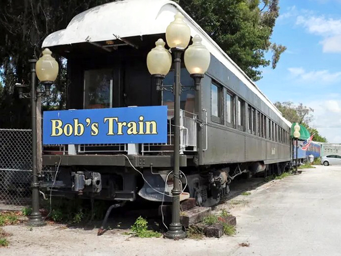 Vintage railroad elegance meets quirky dining charm at this blue beauty. Who knew train cars could make you hungry?