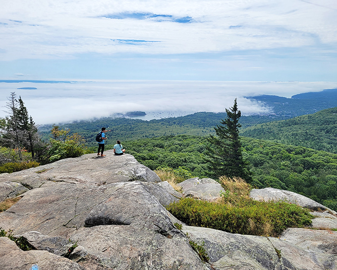 Camden Hills State Park: Where clouds meet mountains and your worries dissolve into the misty horizon &ndash; nature's ultimate stress reliever.