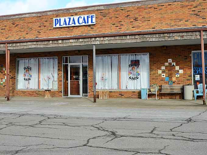 That unassuming brick exterior hides some of the best breakfast in central Illinois, proving you can't judge a cafe by its shopping center location.