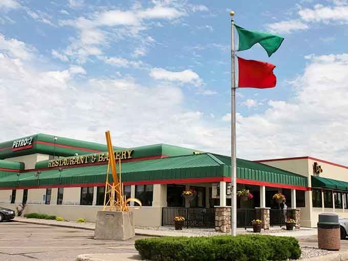 That Italian flag waving over a Minnesota travel plaza is your first hint that something deliciously unexpected awaits inside.