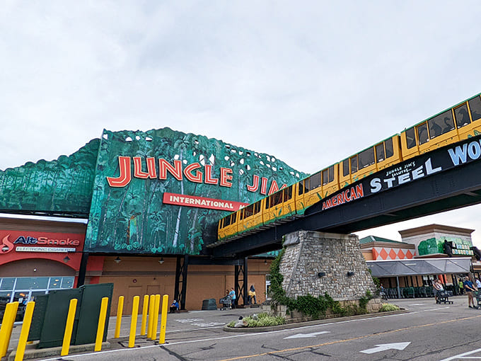 That jungle facade isn't subtle, and that's exactly the point of this wonderfully weird Ohio destination.