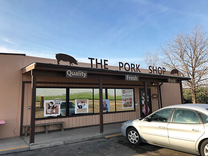Welcome to pork paradise! The Pork Shop's unassuming facade hides a treasure trove of meaty delights that'll make your taste buds dance.