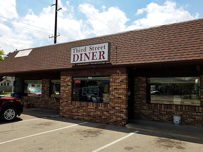 No fancy architectural flourishes needed &ndash; just a brick exterior and a sign that promises honest-to-goodness diner fare.