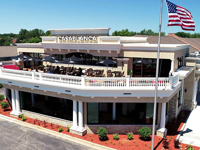 A Mediterranean mirage in the heart of Wisconsin? Casablanca's stunning facade promises a feast for all senses. Get ready to be transported!