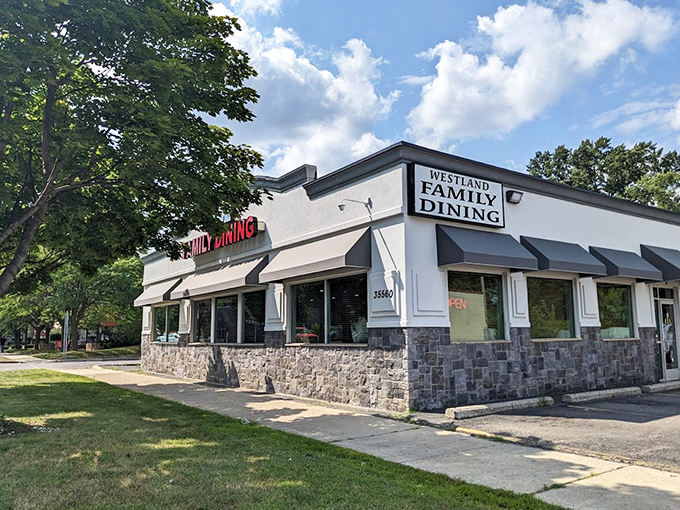 Welcome to Westland Family Dining, where comfort food dreams come true! This unassuming facade hides a treasure trove of deliciousness waiting to be discovered.