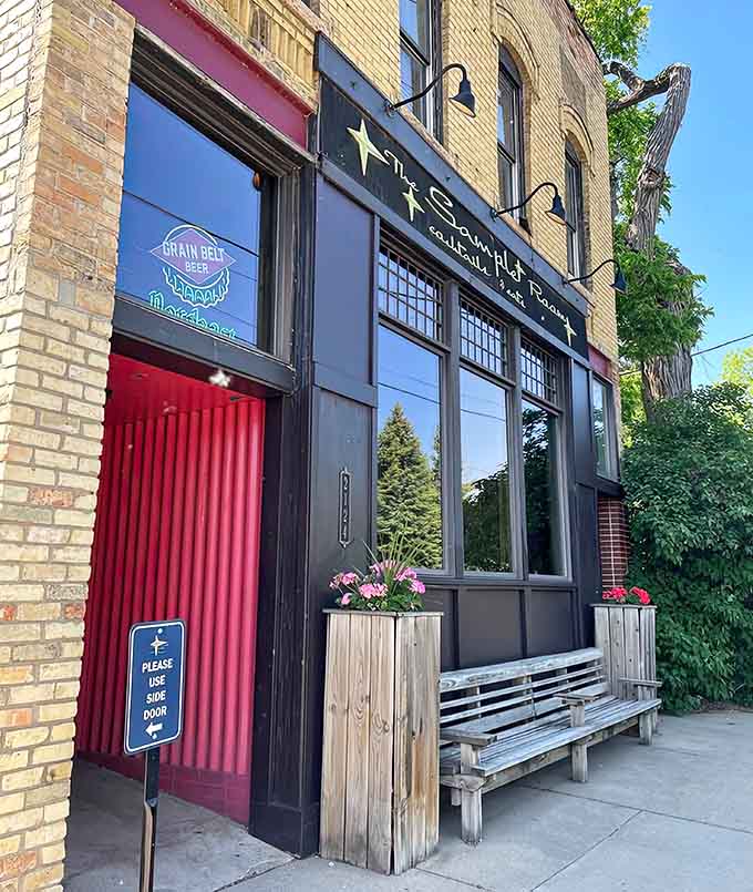 That red awning and classic brick exterior practically beg you to come inside and see what delicious secrets await.