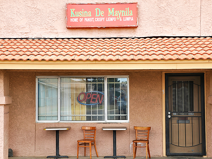 The unassuming exterior of Kusina De Maynila belies the culinary treasures within. Sometimes the best food hides in the plainest packages.