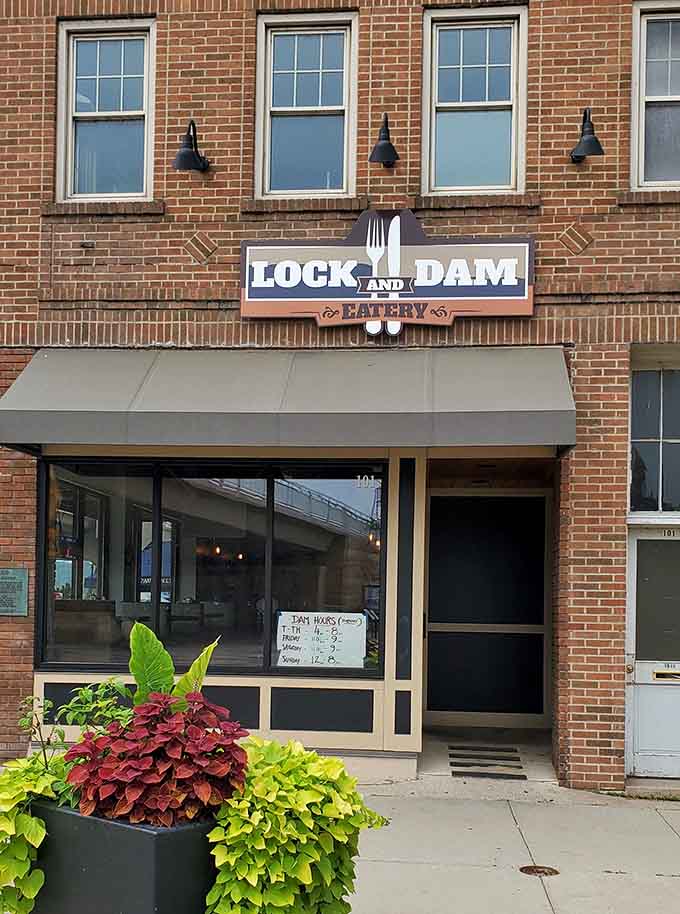 The brick facade and cheerful planters welcome you to Hastings' best-kept culinary secret, hiding in plain sight on a charming downtown street.
