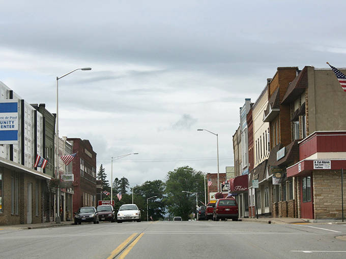 Merrill, Wisconsin: Where small-town America still thrives with brick buildings and friendly faces, proving charm isn't measured in population size.