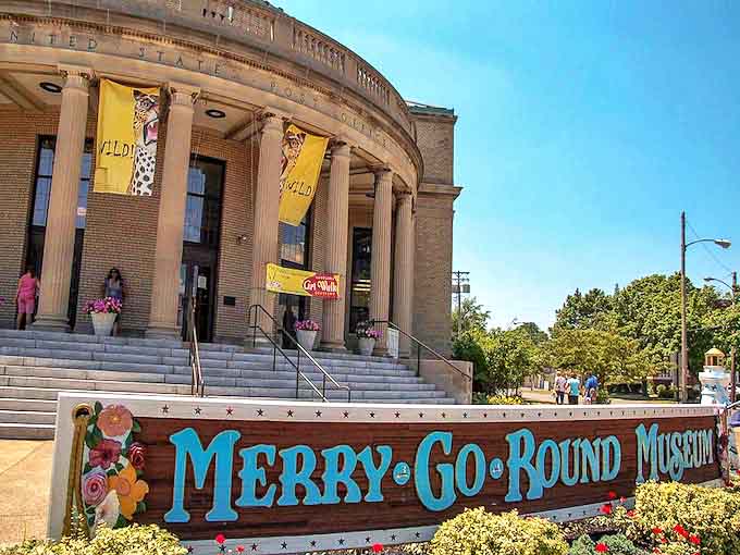 The majestic former post office building now houses wooden steeds instead of stamps &ndash; an upgrade any child would approve of!