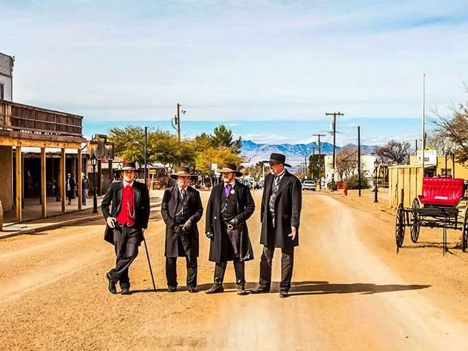 Step back in time on Allen Street, where cowboys still rule the dusty thoroughfare and six-shooters remain the fashion accessory of choice.