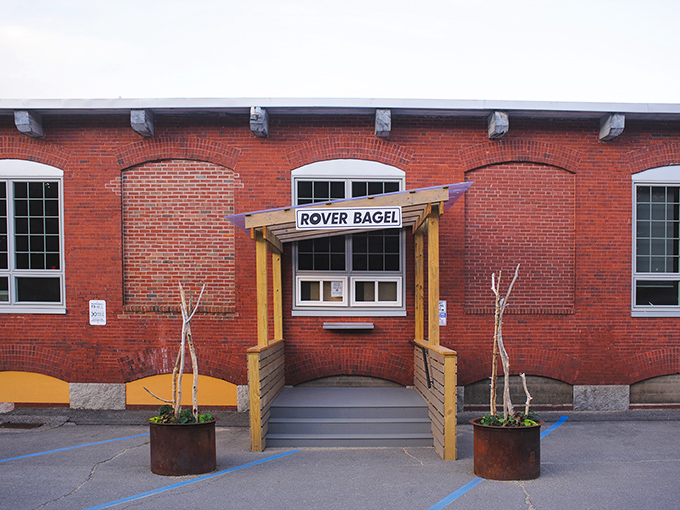 Rover Bagel: The unassuming brick exterior with its wooden entrance ramp gives little hint of the culinary treasures being crafted inside this Biddeford gem.