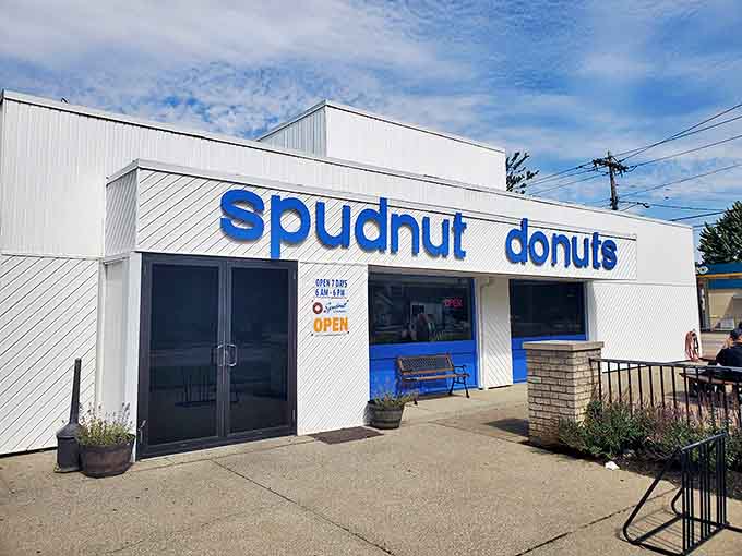 Spudnuts Donuts: The unassuming white building with bright blue lettering houses donut magic that will forever change your breakfast expectations.