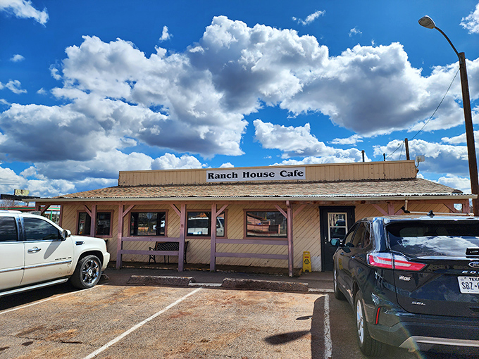 The unassuming exterior of Ranch House Cafe stands proudly against Arizona's dramatic sky &ndash; proof that culinary treasures often hide in plain sight.