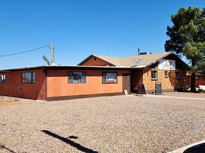 The unassuming exterior of Chuckwagon Grill stands like a mirage in the Arizona desert, promising culinary treasures within.
