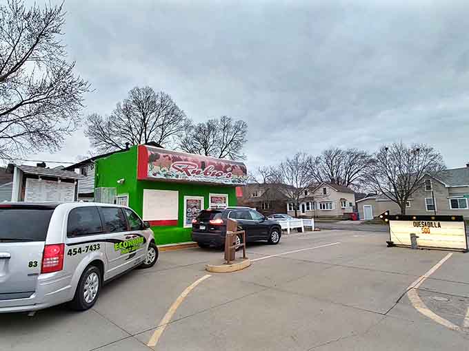 That eye-catching green exterior isn't just for show, it's a beacon guiding hungry travelers to some of Minnesota's finest carnitas.