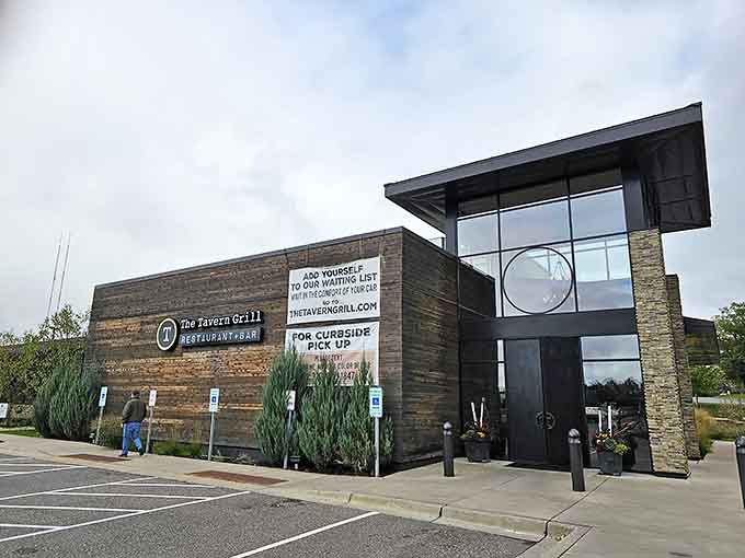 Modern architecture meets comfort food central at this Arden Hills destination where the exterior promises good things inside.