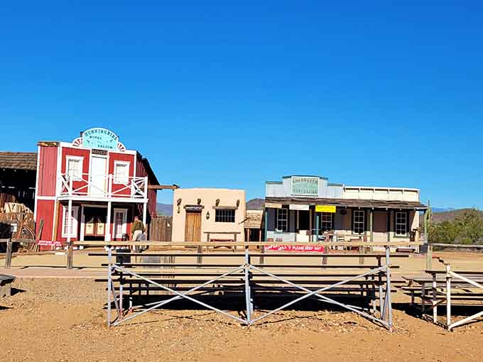 The main street of this living history museum recreates a frontier town where wooden sidewalks and authentic buildings transport visitors straight into the 1800s.