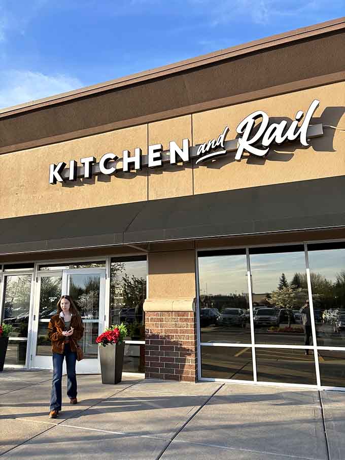 Kitchen and Rail's exterior promises good things inside, like a well-dressed person who's also genuinely nice.
