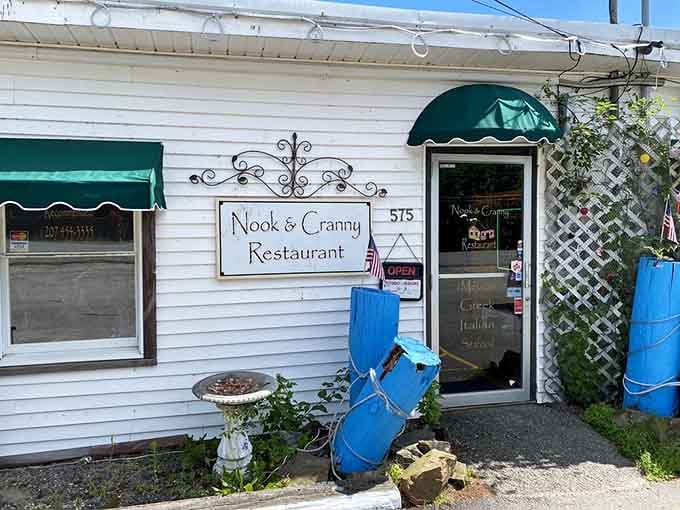The charming exterior of Nook & Cranny proves that the best restaurants don't need flashy signs to attract devoted fans.
