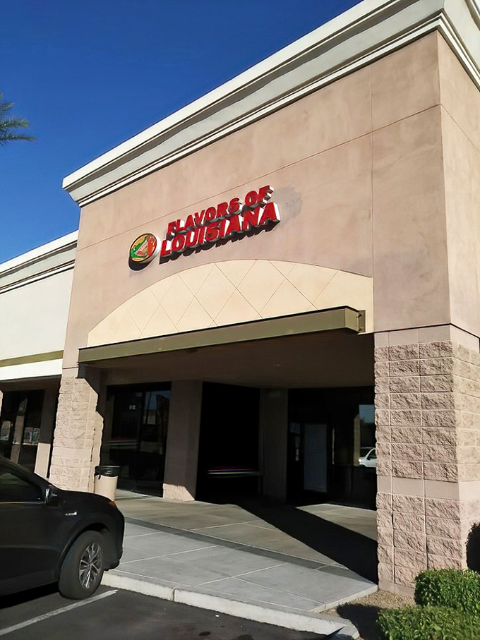 The unassuming exterior of Flavors of Louisiana hides a culinary treasure trove of authentic Cajun delights waiting to be discovered.