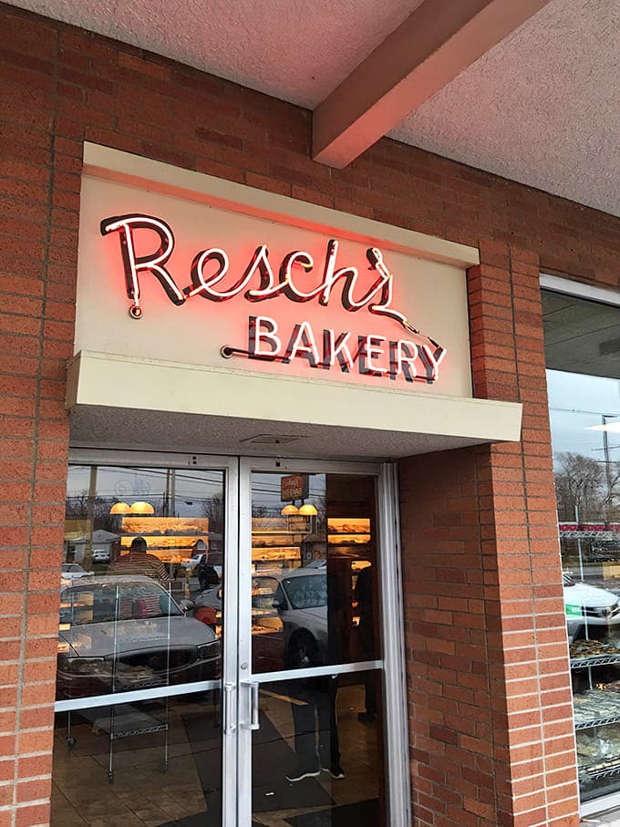 That glowing sign isn't just advertising, it's a beacon of hope for anyone who appreciates a properly made pretzel.