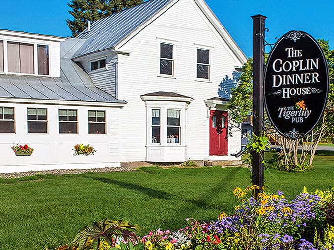 That charming white farmhouse with the red door isn't someone's home, it's your next great meal waiting to happen in Stratton.