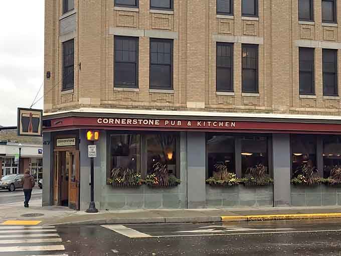 The corner location gives Cornerstone its name and its prime spot in downtown Barre's historic district.