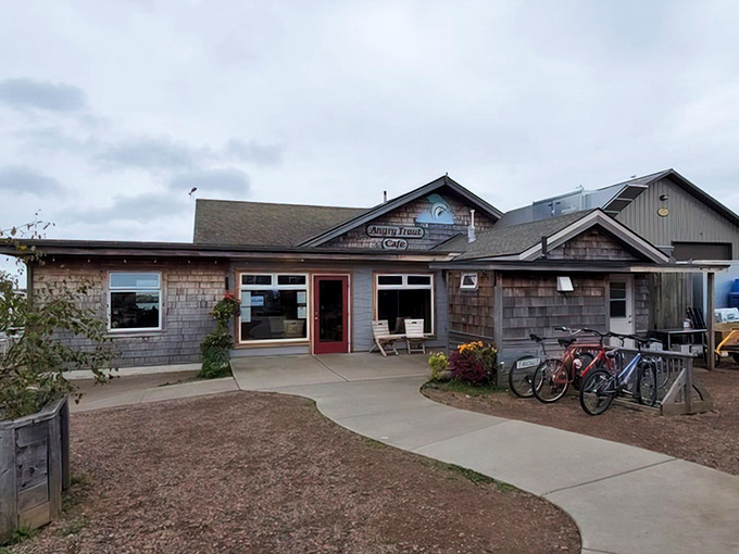 The weathered shingles and harbor location make this cafe look like it's been part of the Grand Marais landscape forever, blending rustic charm with lakeside magic.