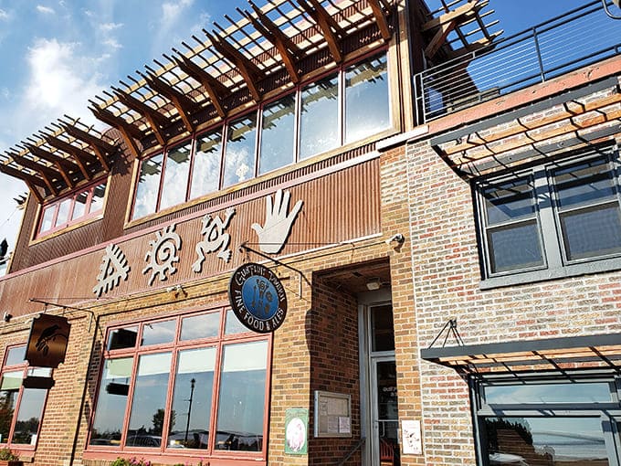 The Gunflint Tavern's striking exterior blends rustic charm with modern design, beckoning hungry travelers to discover what's cooking inside.