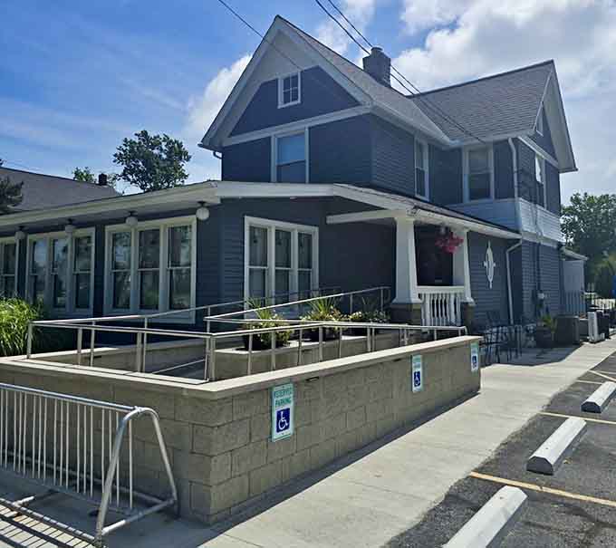 That charming blue house on Lake Road is actually your next favorite restaurant, and yes, those ramps mean everyone's invited to the fish party.