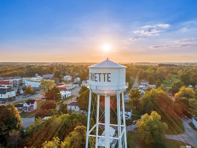 That water tower isn't just infrastructure, it's a beacon welcoming you to a town where life moves at exactly the right speed for maximum enjoyment.